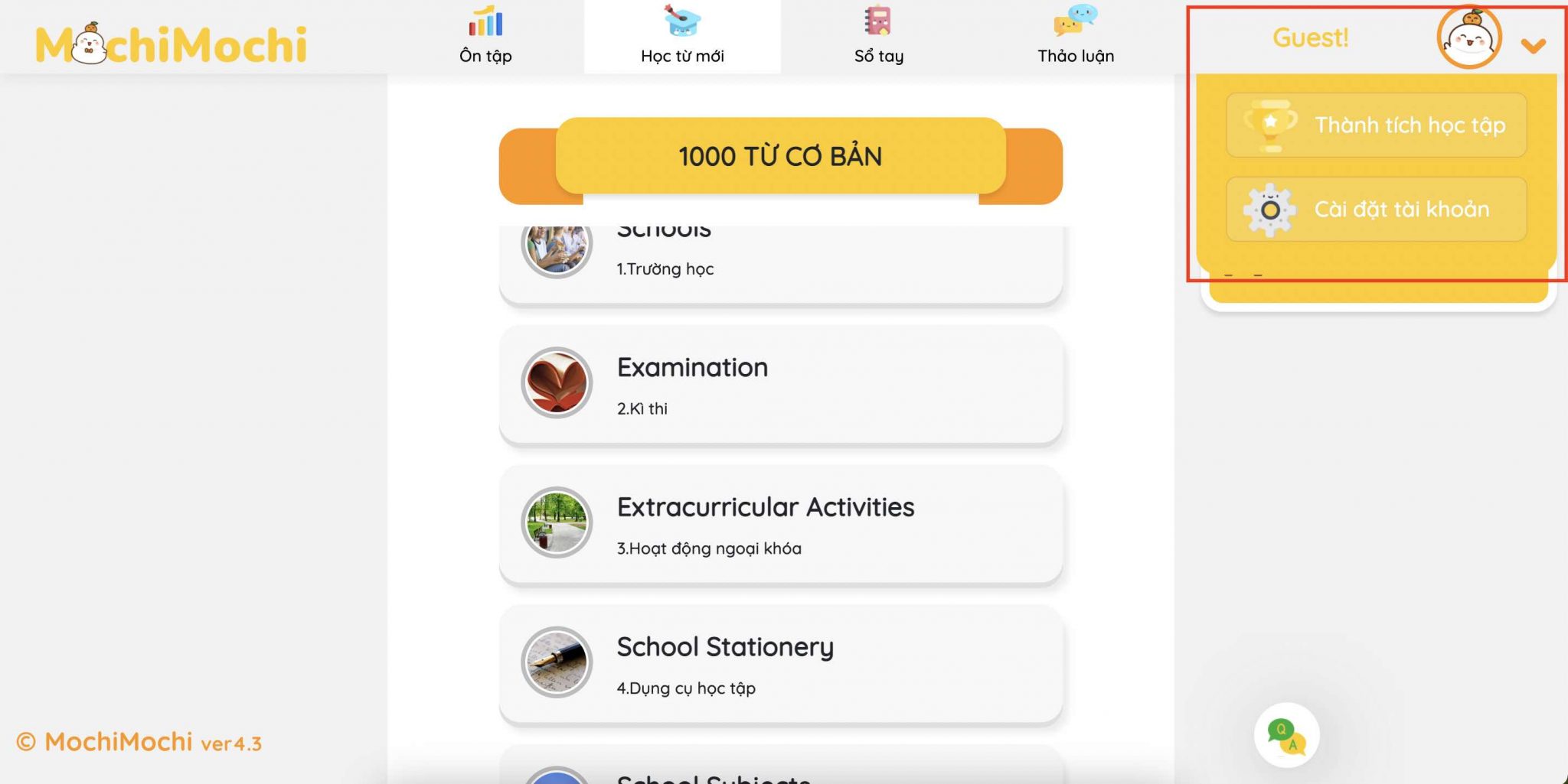 Hướng dẫn sử dụng MochiMochi Web trên máy tính, PC, laptop